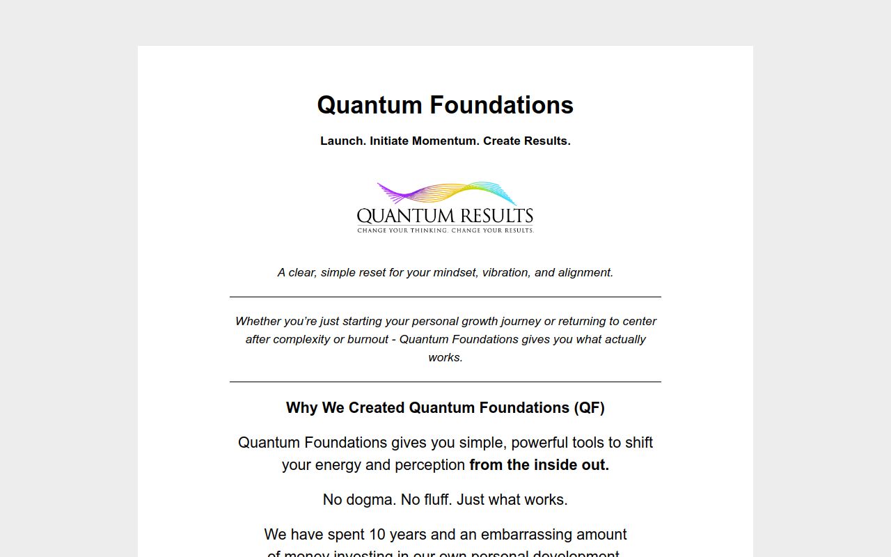 Quantum Foundations